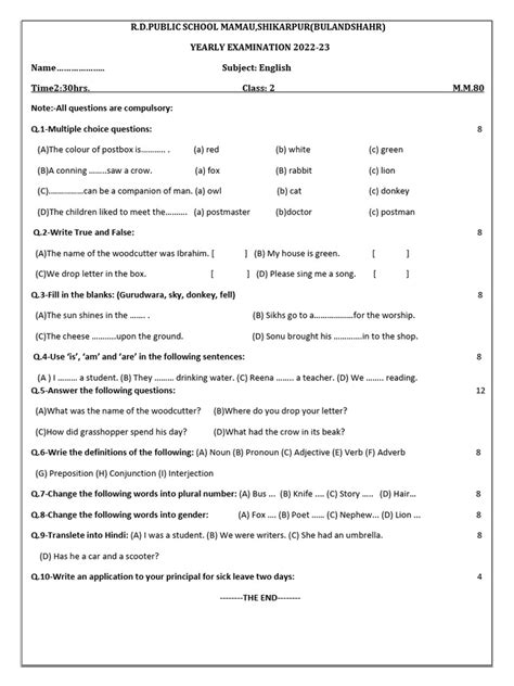 Class 2 English Pdf Adverb Linguistics
