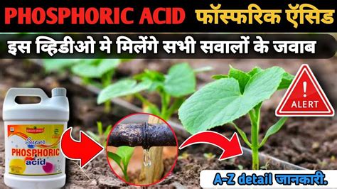 Phosphoric Acid Uses