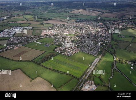 An Aerial View Of The Town Of Somerton In Somerset South West England