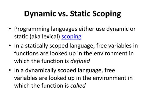 Variables Environments And Closures Ppt Download