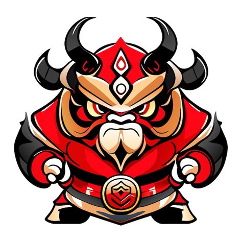 Premium Vector Impressive Full Body Mascot Demon Graphic For Branding