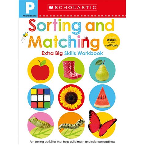 Scholastic Early Learners Pre K Extra Big Skills Workbook Sorting And Matching Jr Toy Company