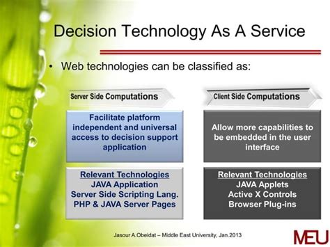 web based decision support system pptx