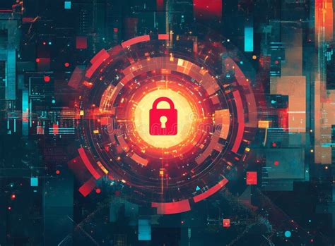 Abstract Digital Security System Network Data Protection Concept With