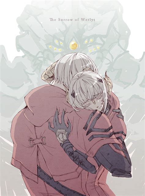 Safebooru 1boy 1girl Alfonse Ff14 Allie Ff14 Au Ra Belt Black
