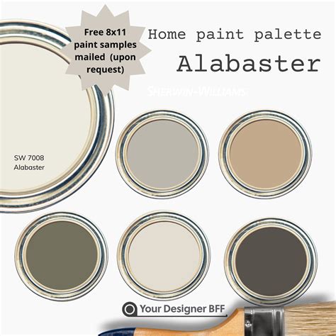Sw 7008 Alabaster Complementary Color Palette For Sherwin Williams