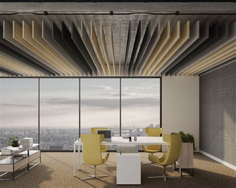 Acoufelt Ceiling Linear Baffle Neutral Gradient 1 Acoufelt