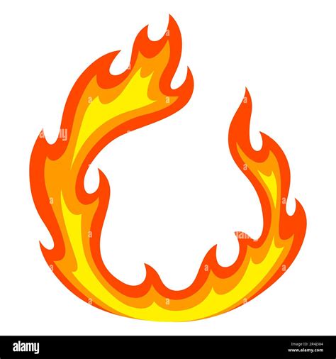 Illustration Of Stylized Fire Decorative Element For Design Stock