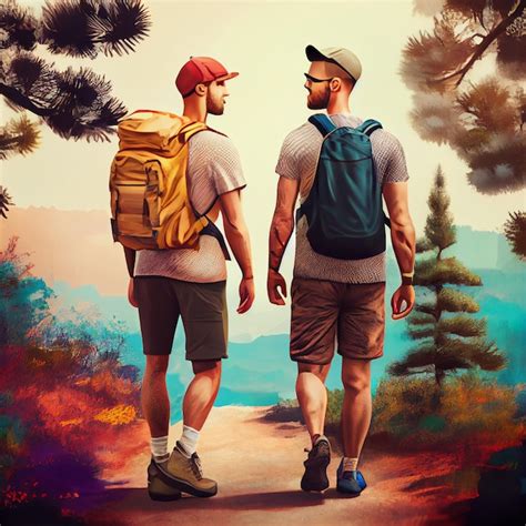 Premium Ai Image Illustration Of Samesex Couples In Twodimensional Style 2d Style