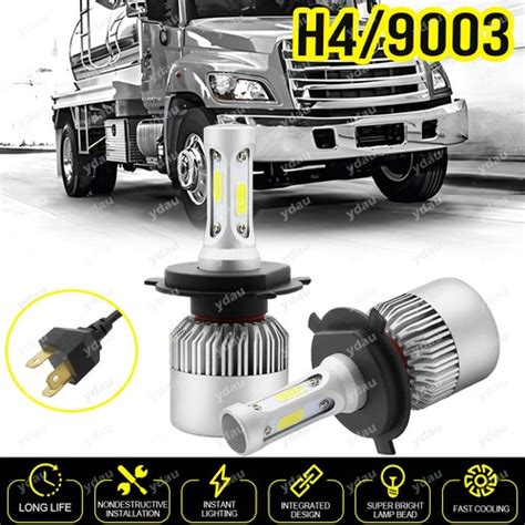 2x H4 Led Headlight Light Bulb Conversion Kit For Hino 145 165 185 258