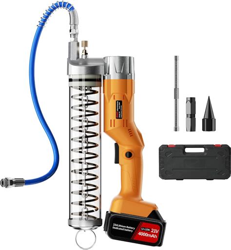 Grease Gun Olmlmo 2 In 1 Electric With 2 2 Hose Storage Boxes