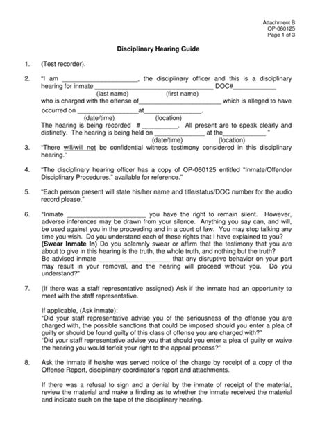 Disciplinary Hearing Templates Pdf Download Fill And Print For Free Templateroller