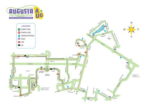 Race Course Maps — Augusta Half Marathon 10k 5k