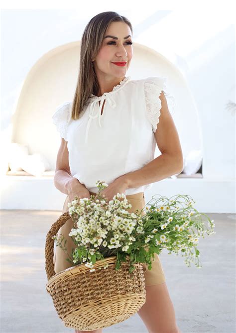 Dainty Embroidered Ruffle Trim White Blouse