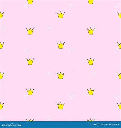 Princess Crown Seamless Pattern Background Vector Illustration Stock Vector Illustration Of