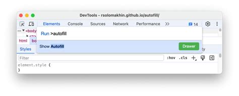 자동 완성 저장된 주소 검사 및 디버그 chrome devtools chrome for developers