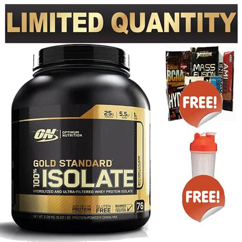 OPTIMUM NUTRITION GOLD STANDARD 100% ISOLATE SERVES WHEY WPI PROTEIN ...