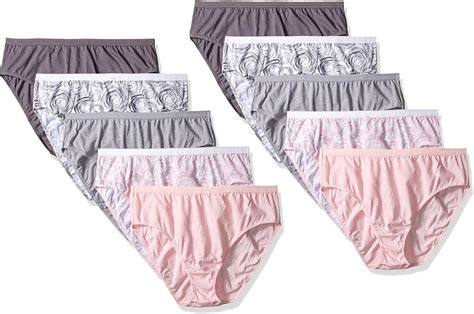 Just My Size Womens Hanes Jms Cotton Hi Cut P10 Panty Assorted 4x