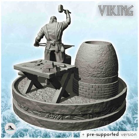 Other Stl Download Medieval Blacksmith With Workshop Utensils And