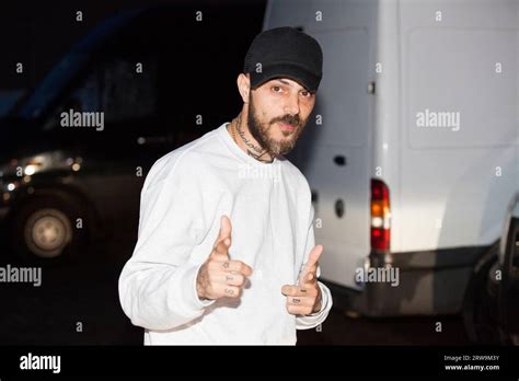 Abz Love From Five Gets Out Of Range Rover On Arrival To The Riviera