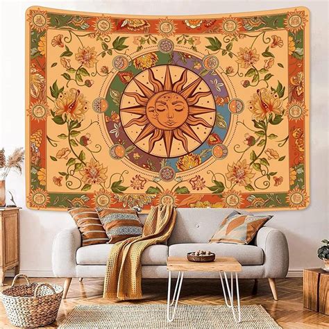 Boho Tapestry Moon Tapestry Wall Tapestry For Bedroom Mandala Tapestry Aesthetic Tapestry Small