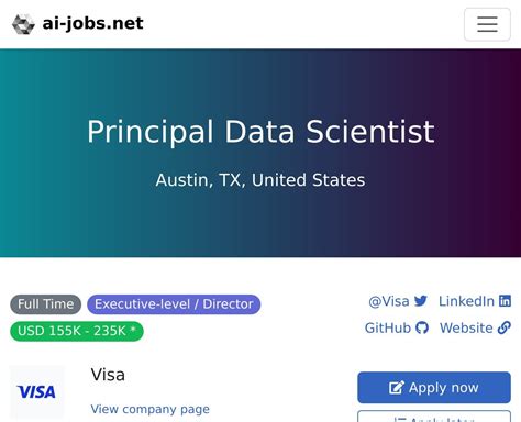 Hiring Principal Data Scientist In Austin Tx United States Rai