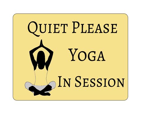 Yoga Class In Session Wall Door Sign