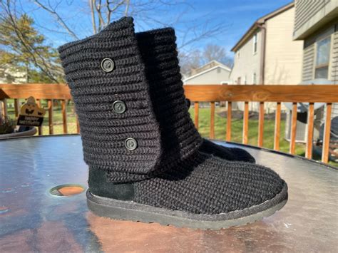 Black Knit Uggs