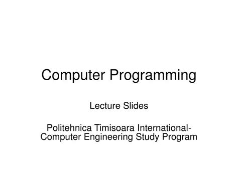 Ppt Computer Programming Powerpoint Presentation Free Download Id563307