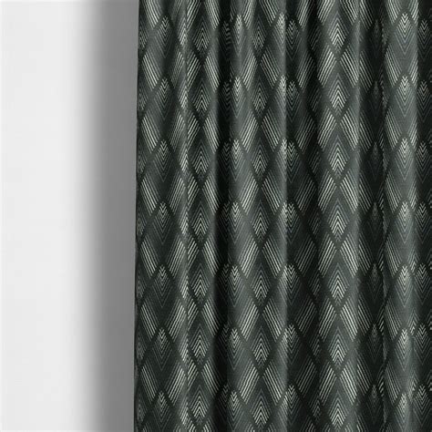 Uniform Geometric Pattern Navy Blue Colour Chenille Upholstery Fabric