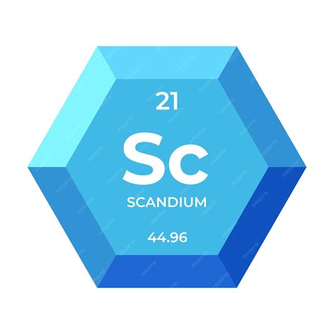Premium Vector Scandium Is Chemical Element Number 21 Of The