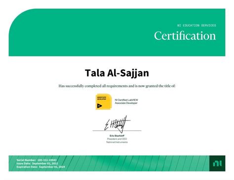 Tala Sajjan On Linkedin I Have Passed The Certified Labview Associate Developer Clad Exam