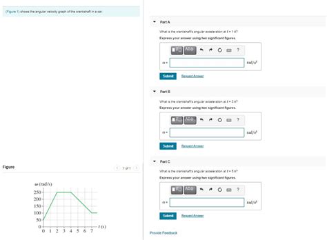 solved figure 1 shows the angular velocity graph of the