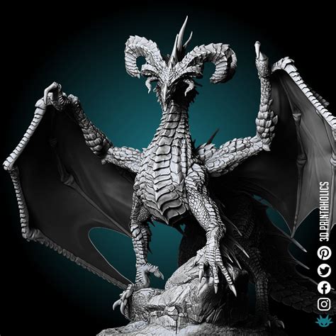 Ancient Black Dragon Premium 4k Plant Based Resin 3d Printed