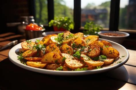 Premium Ai Image Gourmet Chips With Porcelain Exotic Spices Generative Ia