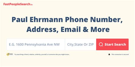 Paul Ehrmann Phone Number Address Email And More