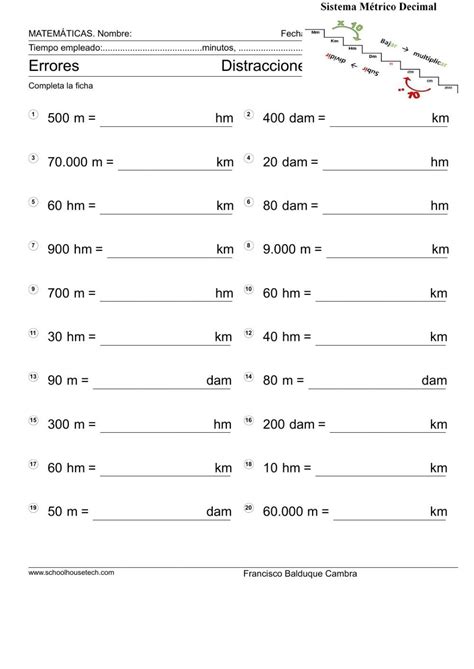 Sistema Métrico Decimal Exercícios Binkedu