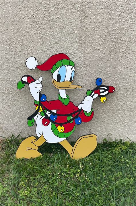Christmas Donald Duck Yard Signyard Artwooden Artdonald Yard Art