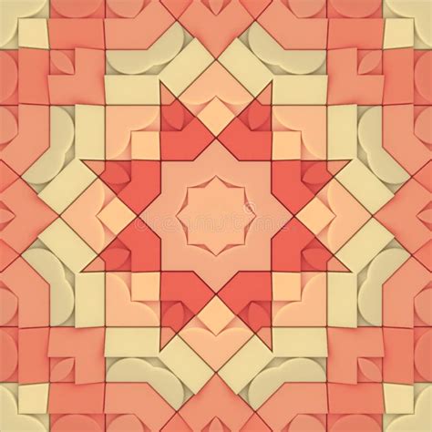 Symmetrical Geometric Pattern Composed Of Interlocking Shapes