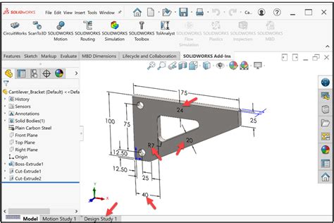 Lesson SOLIDWORKS Optimization Analysis Using A Design Study Continued