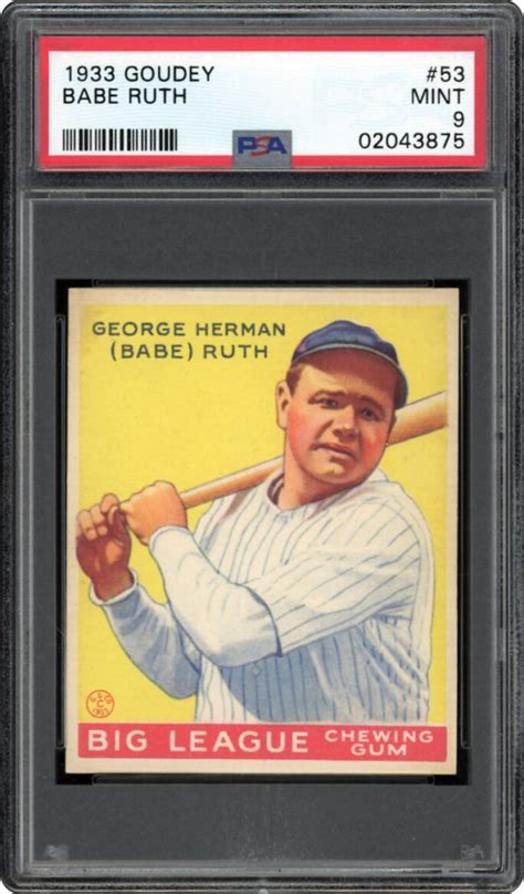 The 10 Most Valuable Trading Cards Ever Sold From Babe Ruth To Mickey