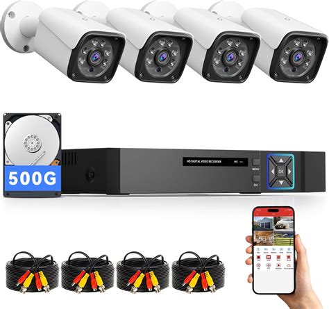 Vorgut Wired Security Camera System Outdoor 4ch 5mp Lite