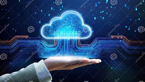 Seamless Data Flow In Cloud Computing Environment Showcasing Scalability And Innovation Stock