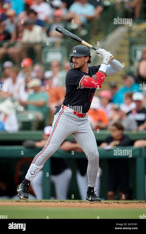 Minnesota Twins Dashawn Keirsey Jr 21 At Bat During An Mlb Spring