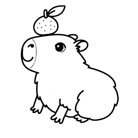 Imprimir Capivara Para Colorir