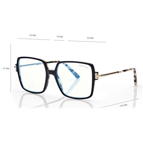 Tom Ford Blue Block Square Optical Glasses Black Optical Glasses