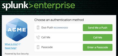 Two Factor Authentication For Splunk Enterprise Duo Security