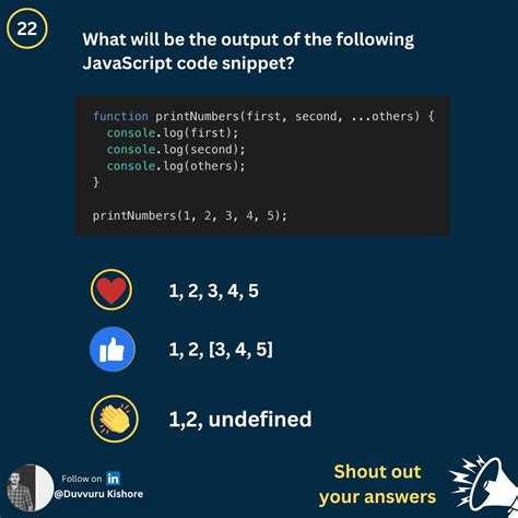 Duvvuru Kishore On Linkedin Javascript Mcqs Webdevelopment