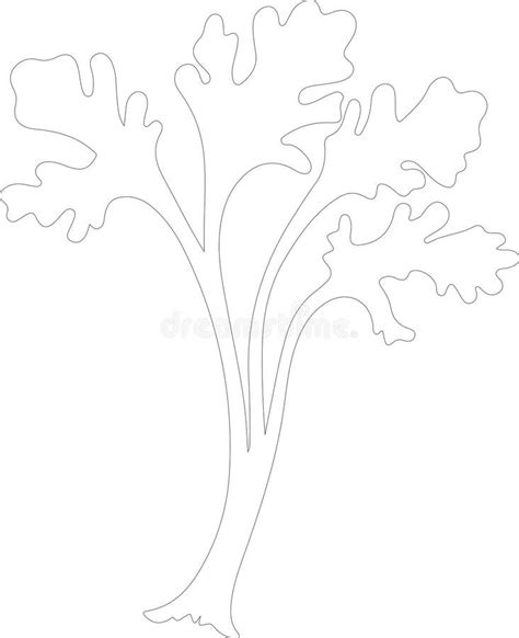 Silueta De Contorno De Rhubarb Ai Generativo Ilustraci N Del Vector