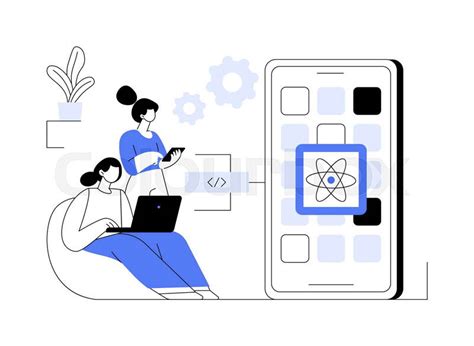 React Native Mobile App Abstract Concept Vector Illustration Colourbox